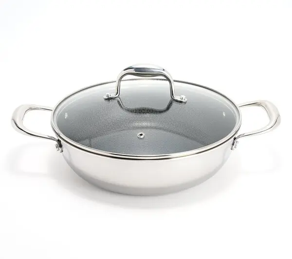 FABIO VIVIANI As Is 3.5-qt Tri-plys/s Ceramic Etched Sauteuse