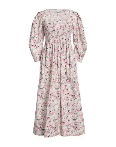 Ganni Midi Dress Organic Cotton In Off White - 58% Off | Editorialist
