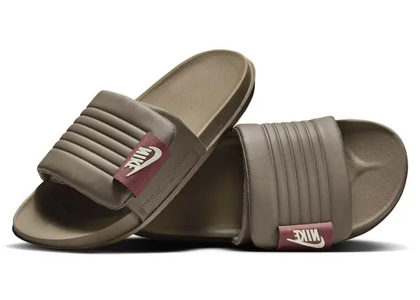 Nike Offcourt Adjust Slide - Ironstone/red Sepia/coconut Milk