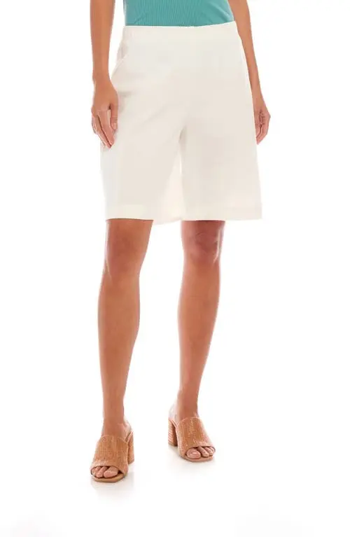 Karen Kane High Waist Stretch Twill Shorts - Off White