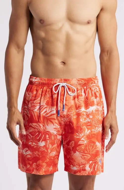 Tommy Bahama Naples Ocean Escape Swim Trunks - Orange Candy