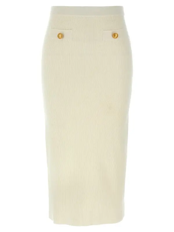 Alessandra Rich Midi Pencil Skirt - White