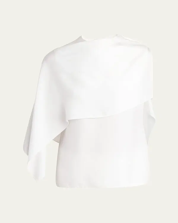 FERRAGAMO Cape Twill Top - Mascarpone