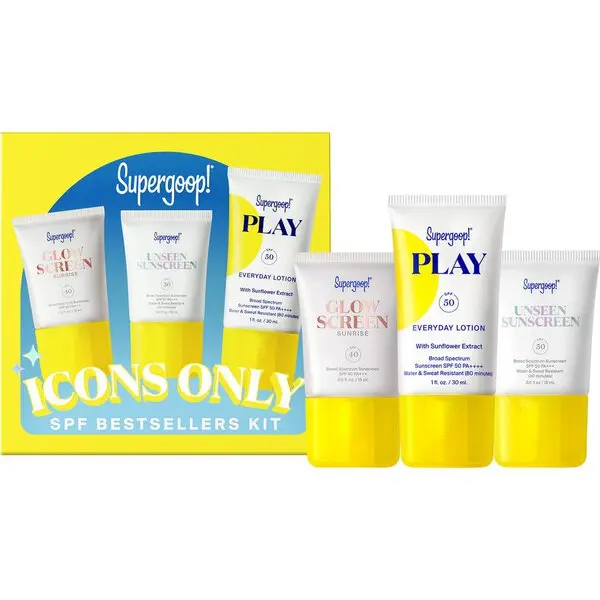 SUPERGOOP!® Icons Only 3-piece Sunscreen Set $48 Value