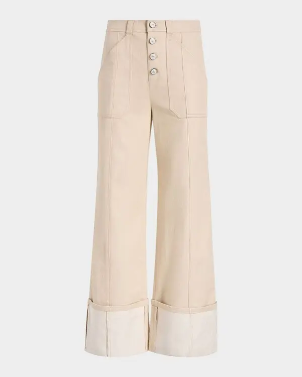 Cinq À Sept Benji Cuffed Jeans - Khaki