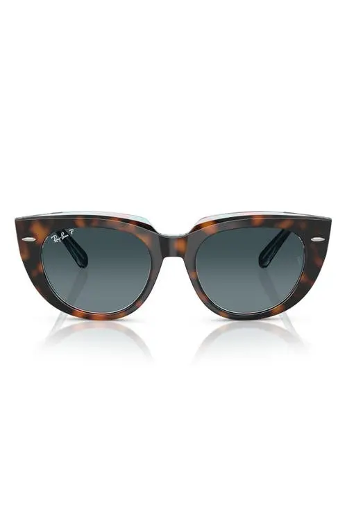 Ray-ban Doreen Gradient Polarized Cat Eye Sunglasses - Brown/ Blue Gradient