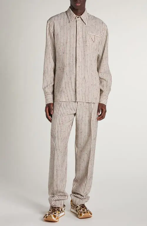Bottega Veneta Flecked Stripe Button-up Shirt