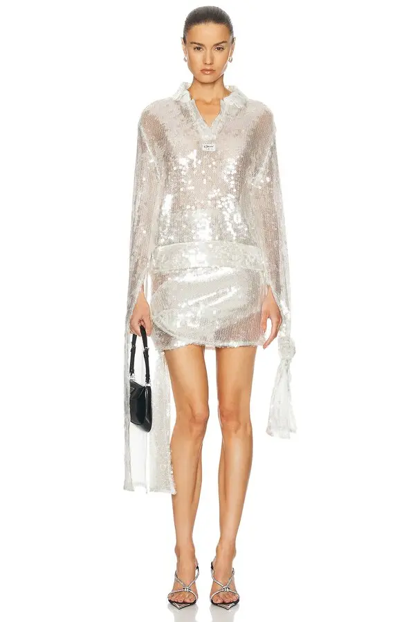 Coperni Knotted Sequins Top