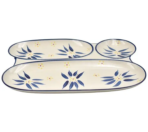TEMP-TATIONS Old World 3-section Snack Tray