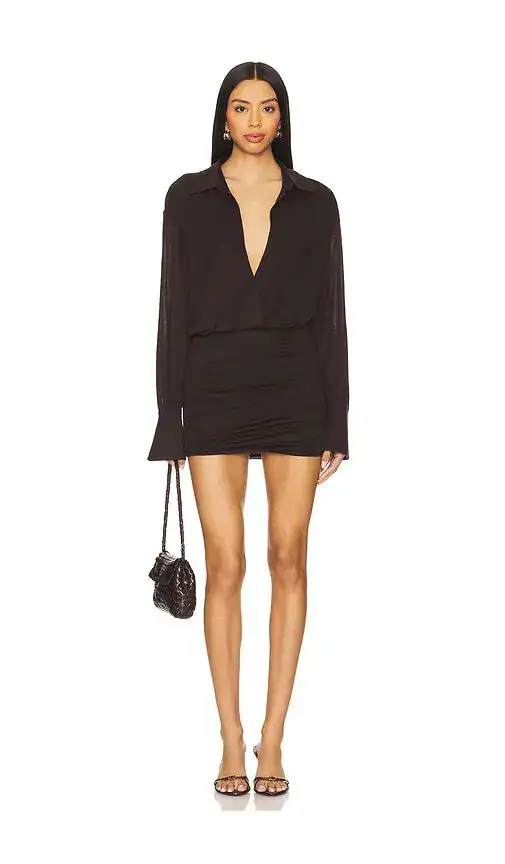 Seroya Myla Mini Dress - Ash Brown | Editorialist