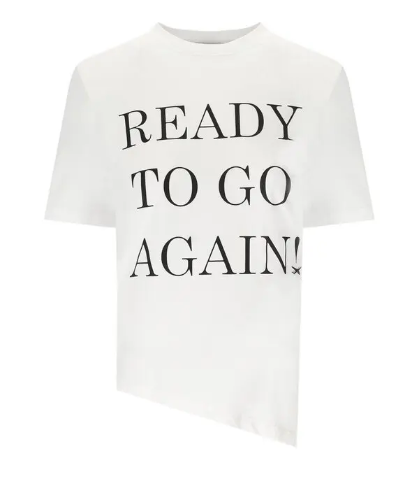 Elisabetta Franchi Gesso Asymmetric T Shirt