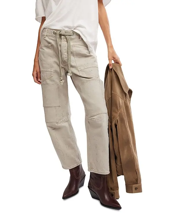 Free People Moxie Low Slung Pull-on Pants - Jetty