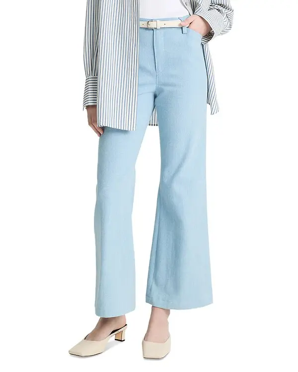 Vince Mid-rise Cropped Flare Twill Pants