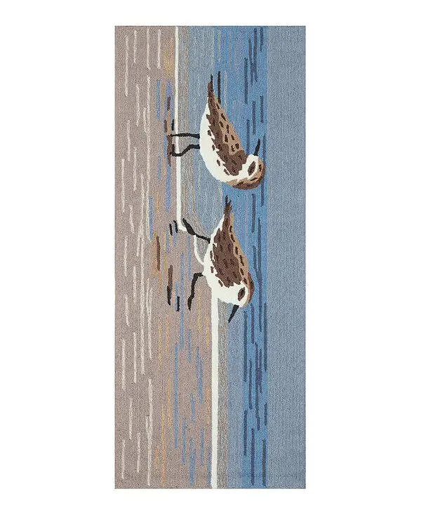 LIORA MANNE Frontporch Sandpipers Runner Area Rug, 2' X 5
