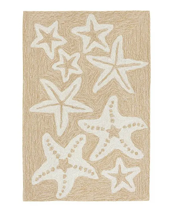 LIORA MANNE Capri Starfish Area Rug, 1'8 X 2'6 - Neutral