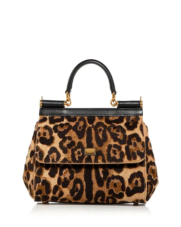 Dolce & Gabbana Medium Sicily Handbag - Leo/black