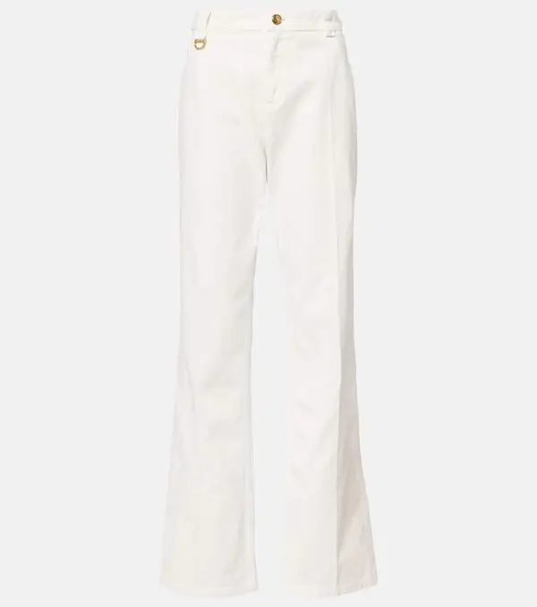 Chloé Cotton Canvas Straight Pants