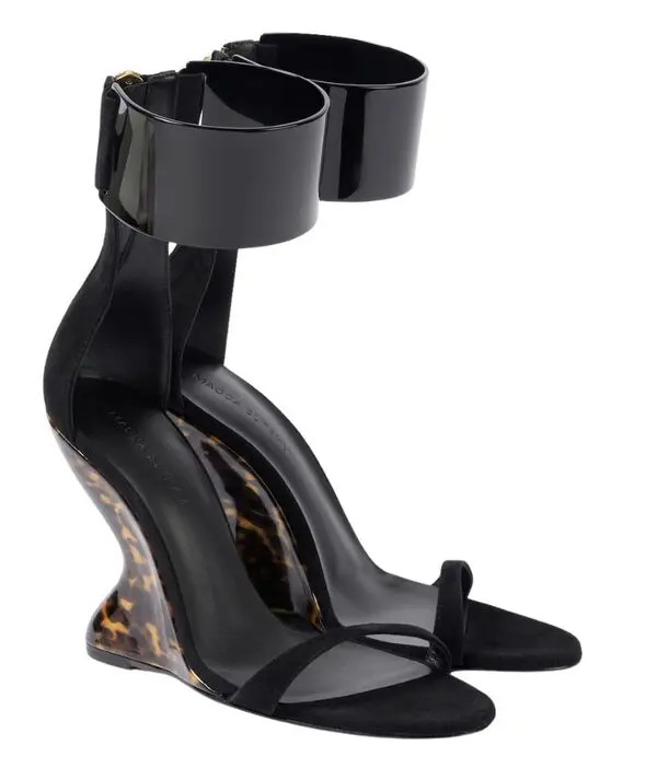 Magda Butrym Leather Wedge Sandals