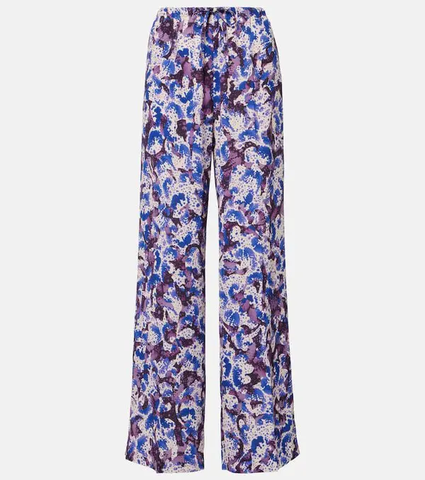 Dries Van Noten Printed Straight Pants - Blue