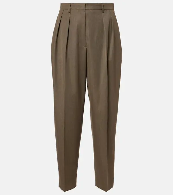 Altuzarra Emmett Virgin Wool Straight Trousers - Green