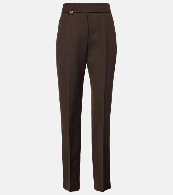 Jacquemus Tibau High-rise Straight Pants - Brown