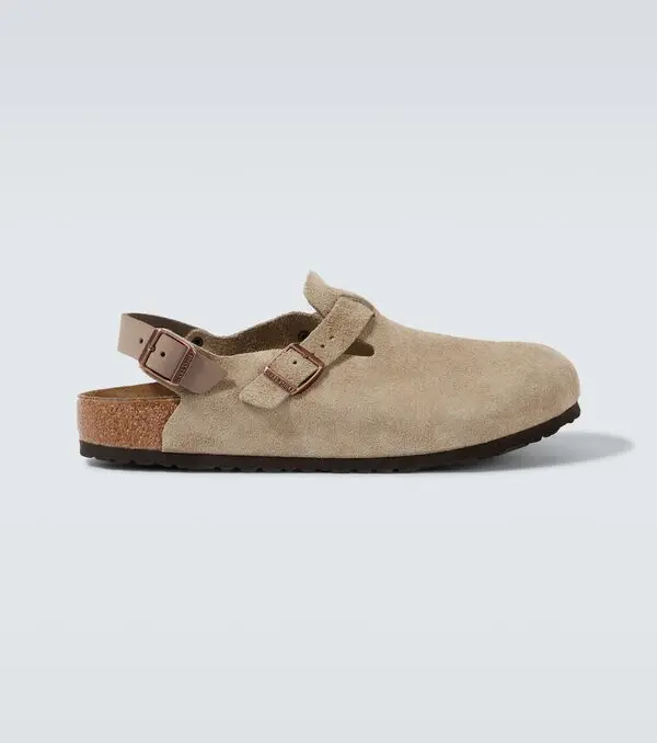BIRKENSTOCK Tokio Leather Clogs - Beige
