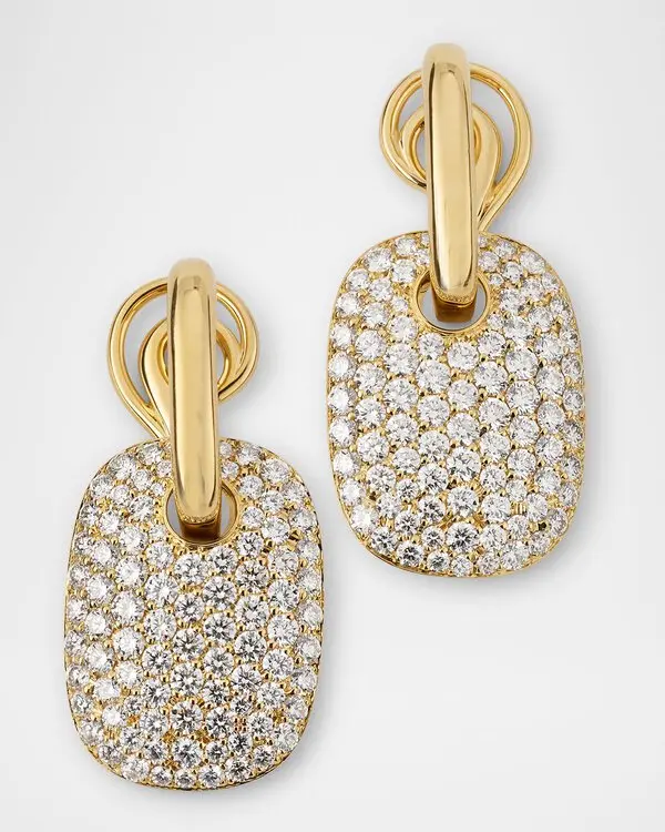 CRIVELLI 18k Yellow Gold Pavé Earrings - Diamond