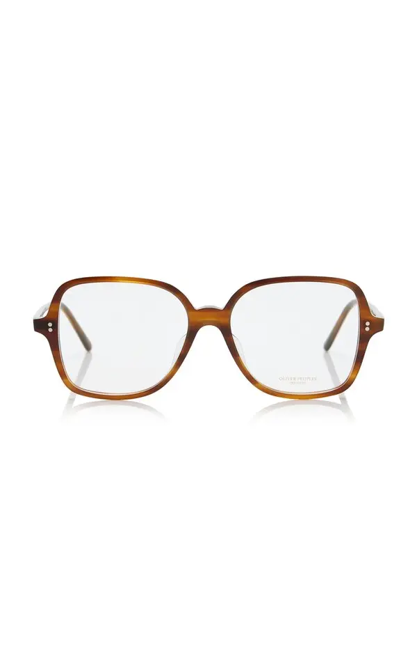 Oliver Spencer Cordina Square-frame Glasses - Brown