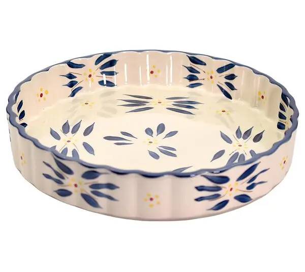 TEMP-TATIONS Old World 11' Ceramic Quiche Pan