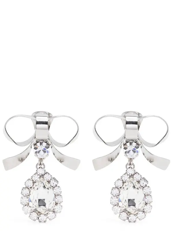 Alessandra Rich Metal Bow Clip-on Earrings