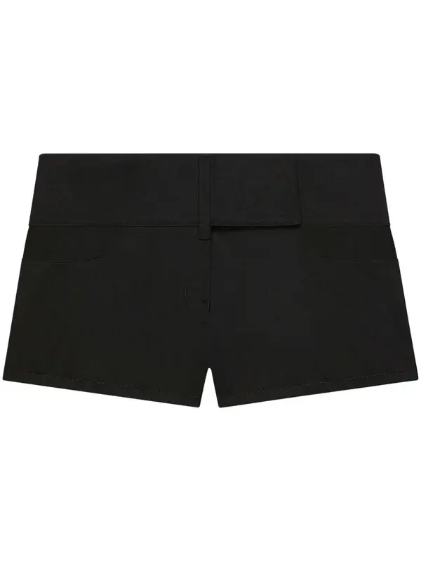 COURREGES Belted Mini Shorts - Black