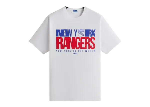 Kith X New York Rangers New York To The World Vintage Tee Shirt - White