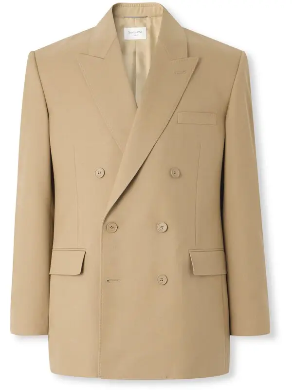 Saint Laurent Wool-twill Double-breasted Blazer