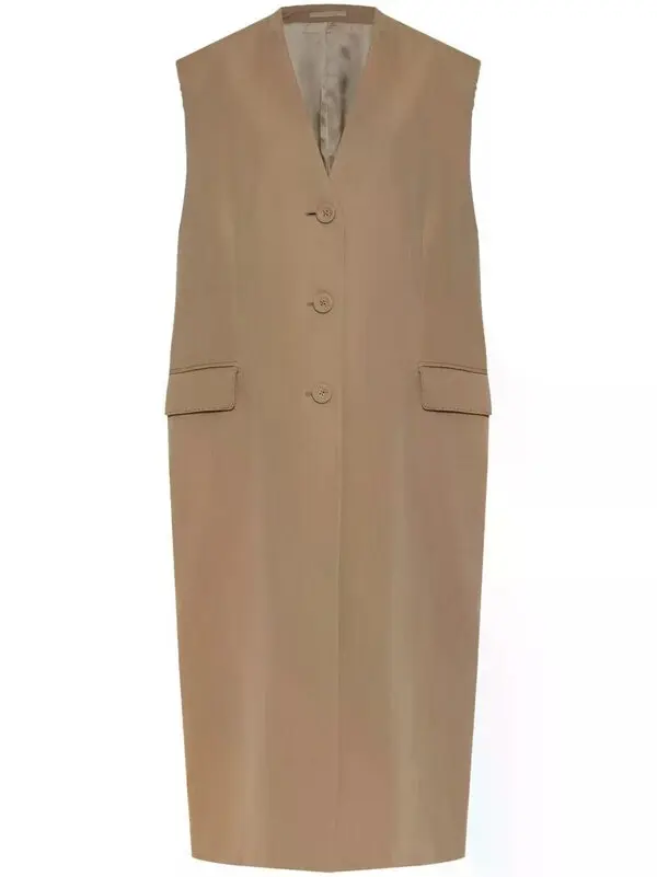 Officine Générale Sleeveless Coat - Brown