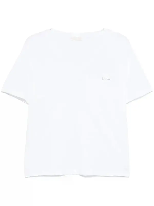 Liu Jo Crystal-logo T-shirt