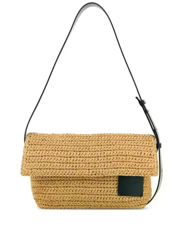 JIL SANDER Raffia Cross Body Bag - Neutrals