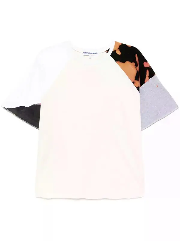 STAIN SHADE Panelled T-shirt - Neutrals