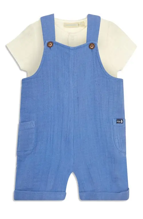 JOJO MAMAN BEBE Cotton Bodysuit & Shortalls Set - Blue