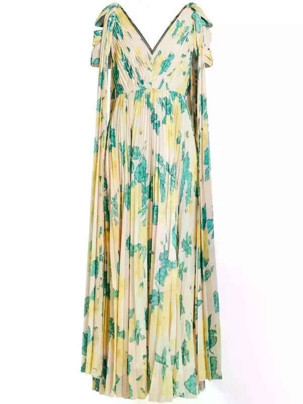 Huishan Zhang Leaves-print Maxi Dress