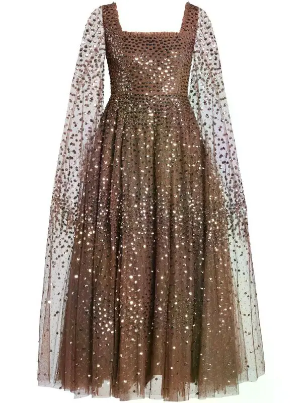 NEEDLE & THREAD Sequin-embellished Midi Dress