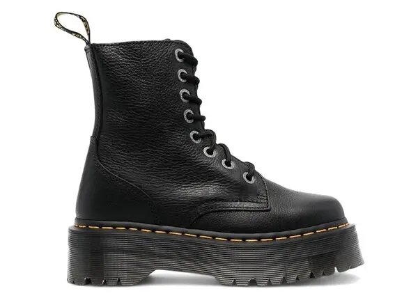 Dr. Martens Jadon 3 Pisa Leather Platform Boots - Black