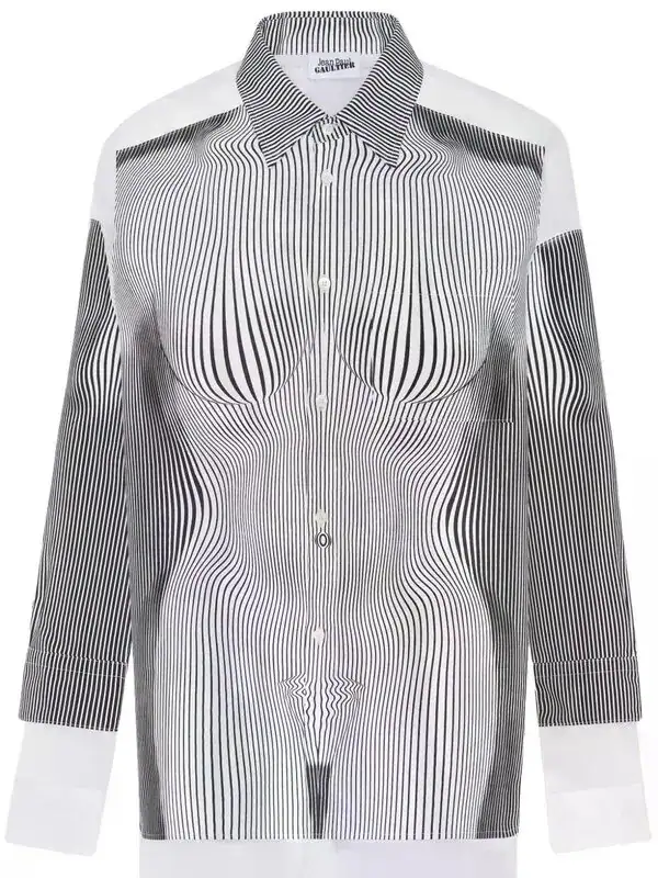 Jean Paul Gaultier Striped Shirt White 43% Off Editorialist