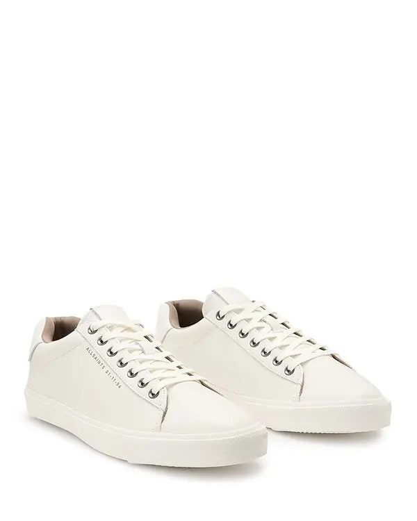 All Saints Brody Leather Low Top Sneakers - Chalk White
