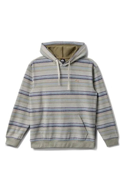 Quiksilver Great Otway Striped Hoodie - Pale Aloe
