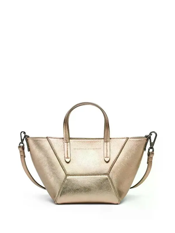 Brunello Cucinelli Mini Bc Duo Lamé Tote