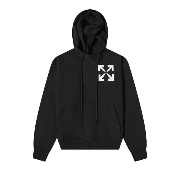 Off-White Arrows Print Hoodie - Black