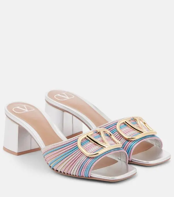 Valentino Garavani Vlogo Signature Crochet Mules - Pink