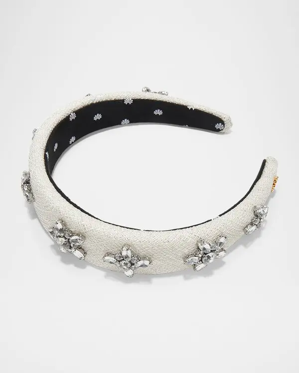 Lele Sadoughi Alice Crystal Headband - Ivory 100
