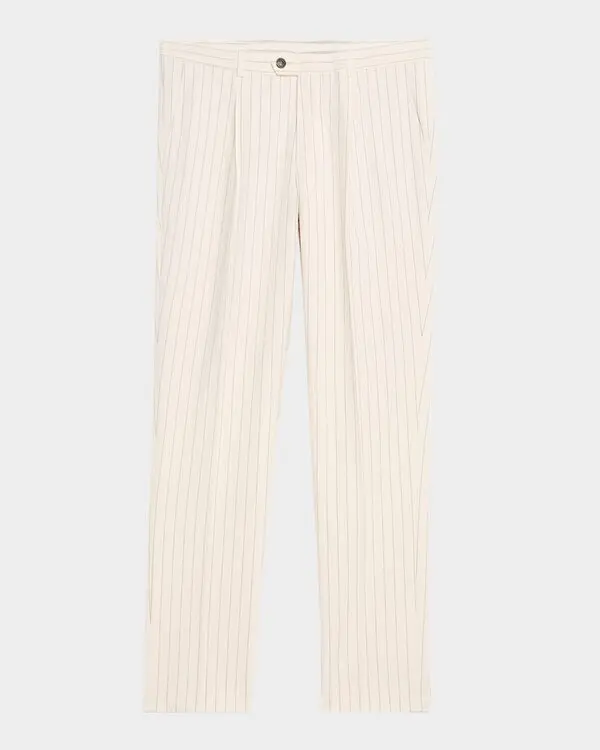 Brunello Cucinelli Pinstripe Pleated Pants