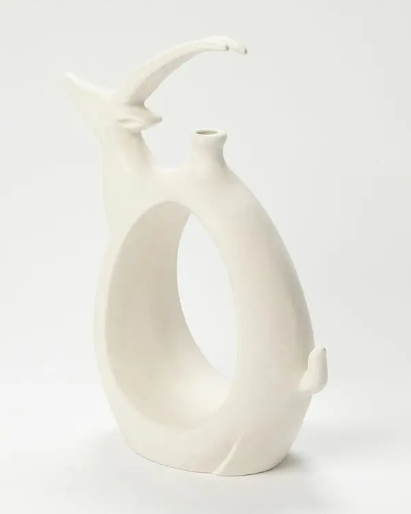 WILLIAM D SCOTT FOR GLOBAL VIEWS Gazelle Vase - Matte White
